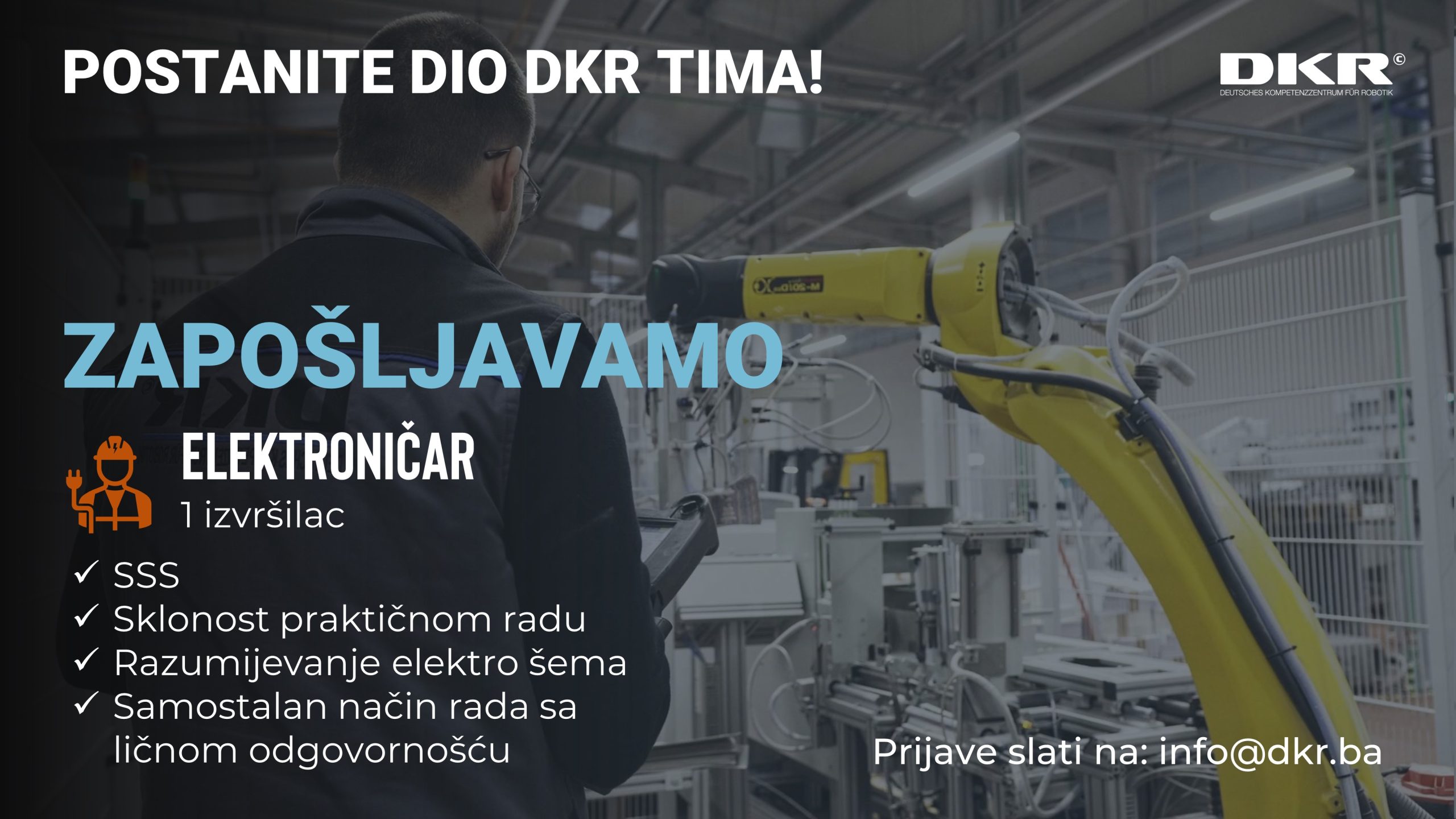 ZAPOŠLJAVAMO ELEKTRONIČARA